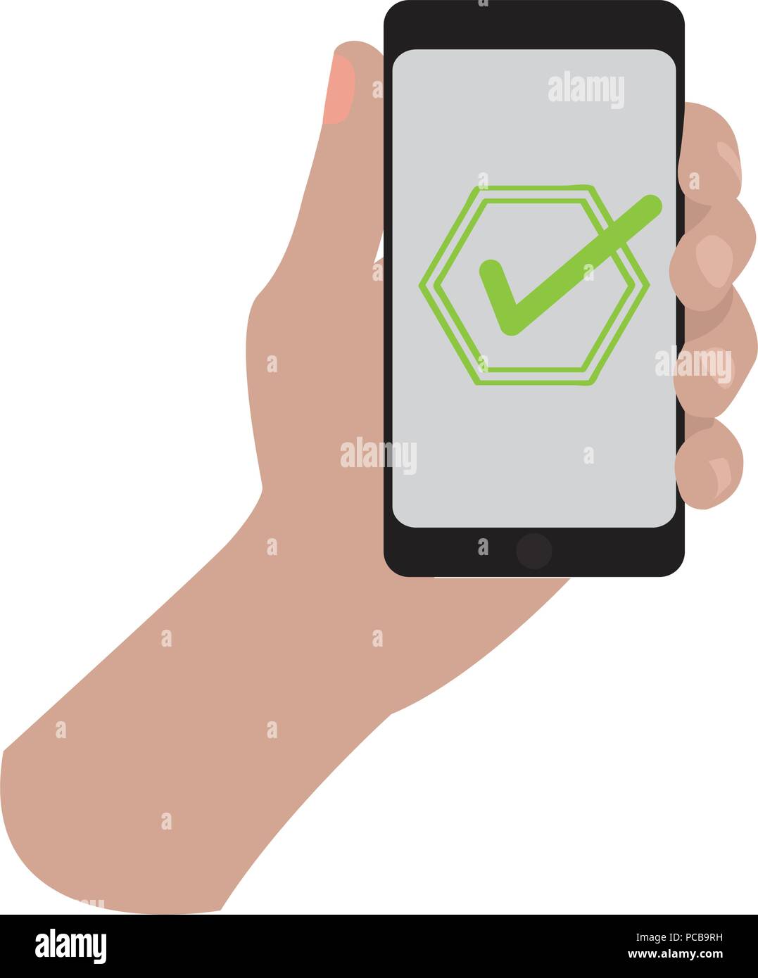 Hand holding a smartphone icon Stock Vector Image & Art - Alamy