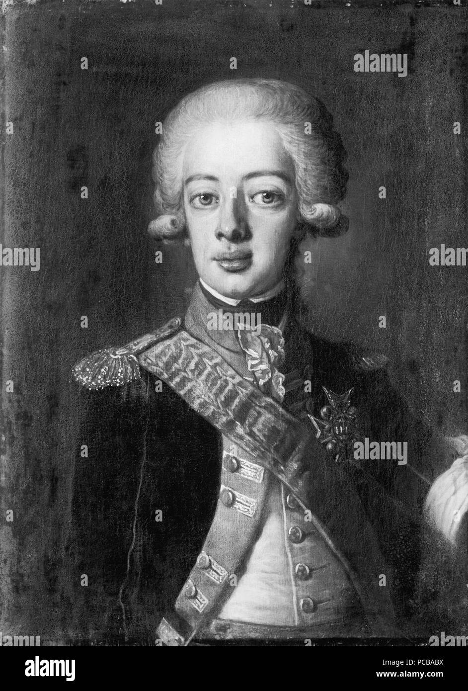 40 Gustav IV Adolf, 1778, 1837, kung av Sverige (Per Krafft d.ä.) - Nationalmuseum - 18006 Stock ...