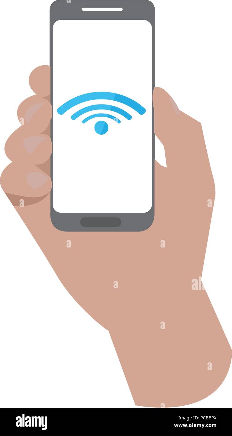 Hand holding a smartphone icon Stock Vector Image & Art - Alamy