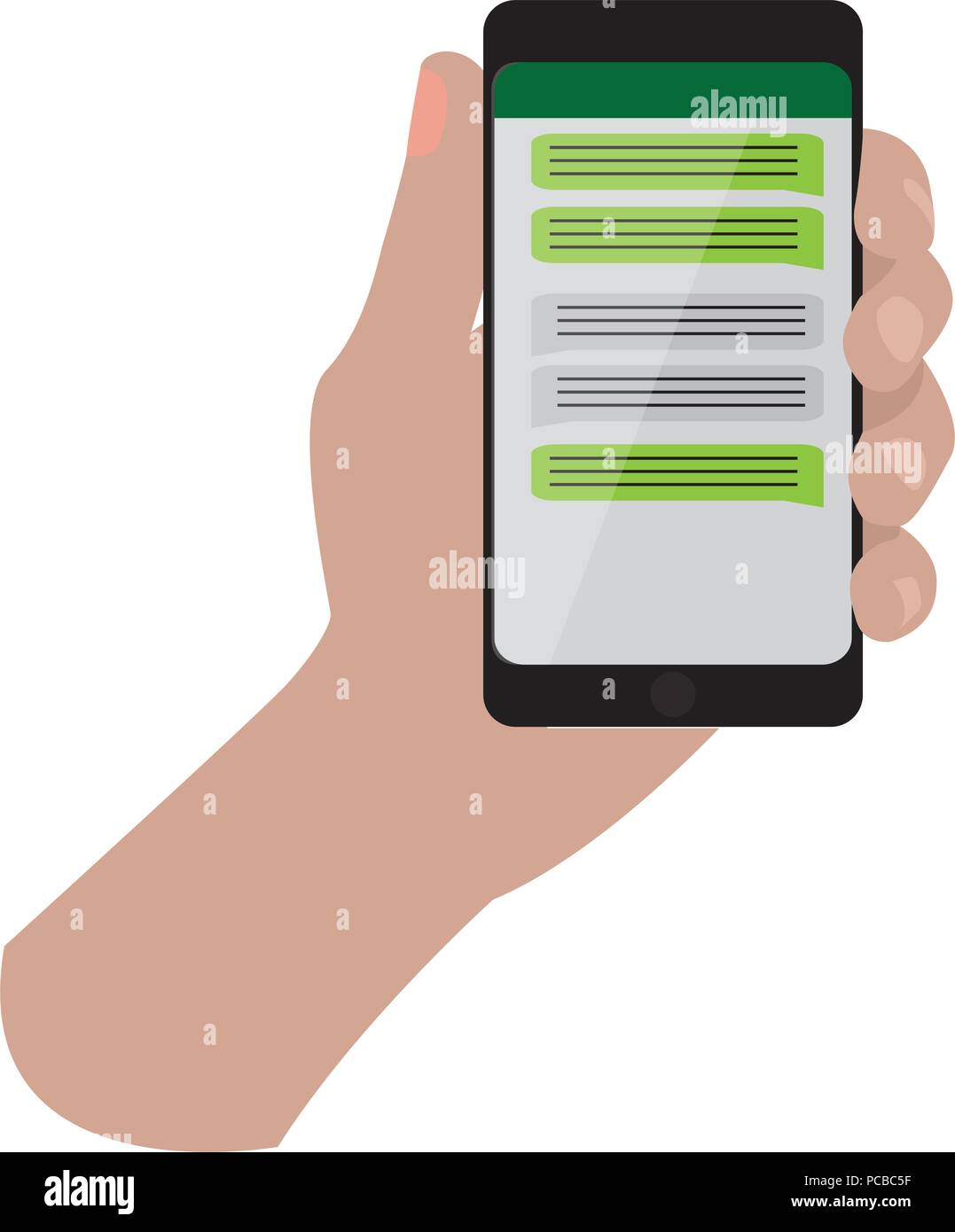 Hand holding a smartphone icon Stock Vector Image & Art - Alamy