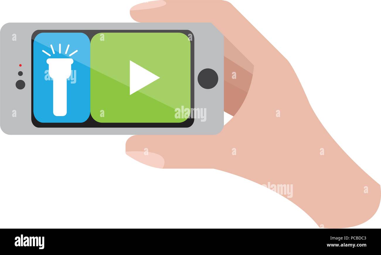 Hand holding a smartphone icon Stock Vector Image & Art - Alamy