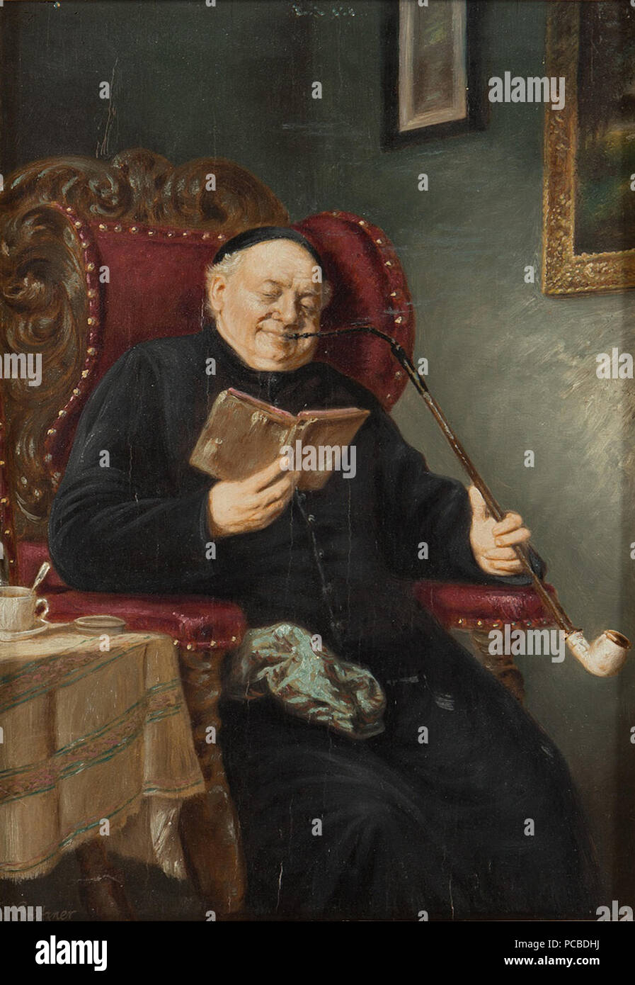 Priest smoking hi-res stock photography and images - Alamy