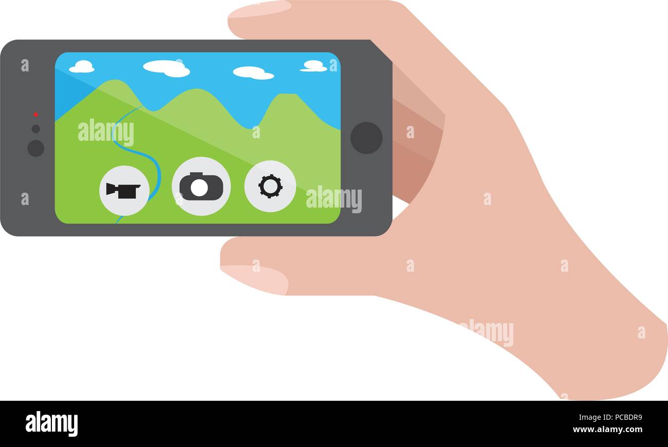 Landscape phone photo Stock Vector Images - Alamy
