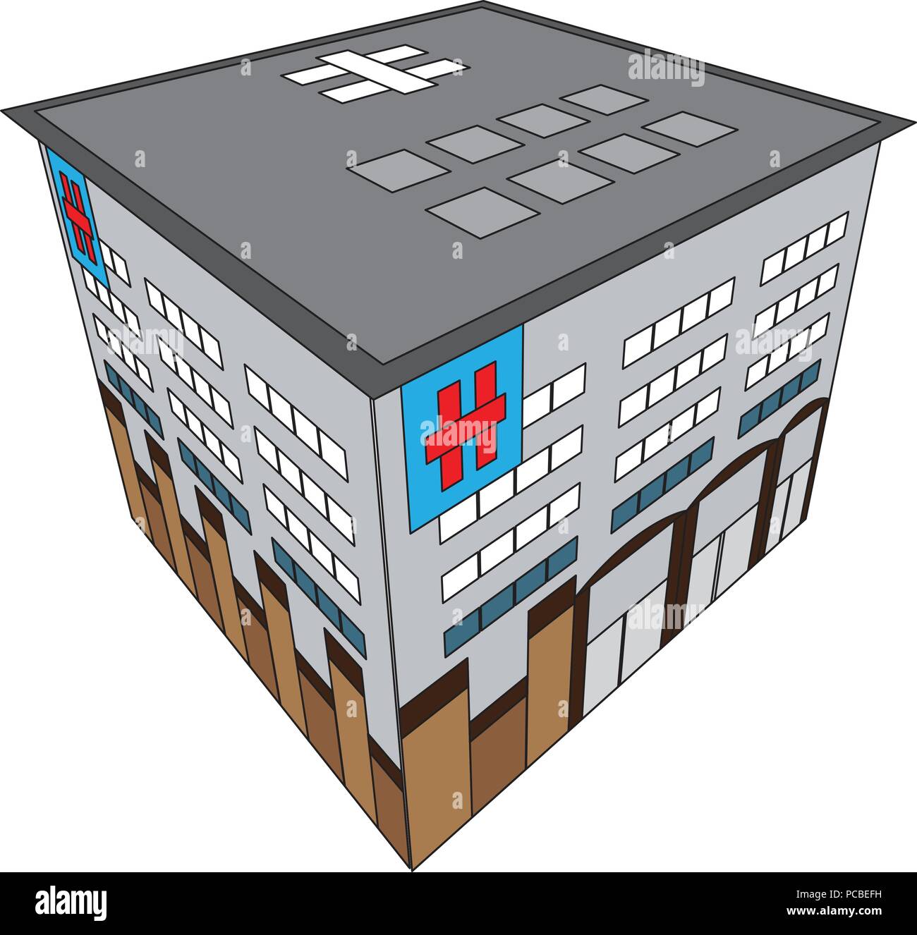 Isolated isometric hospital building icon Stock Vector Image & Art - Alamy