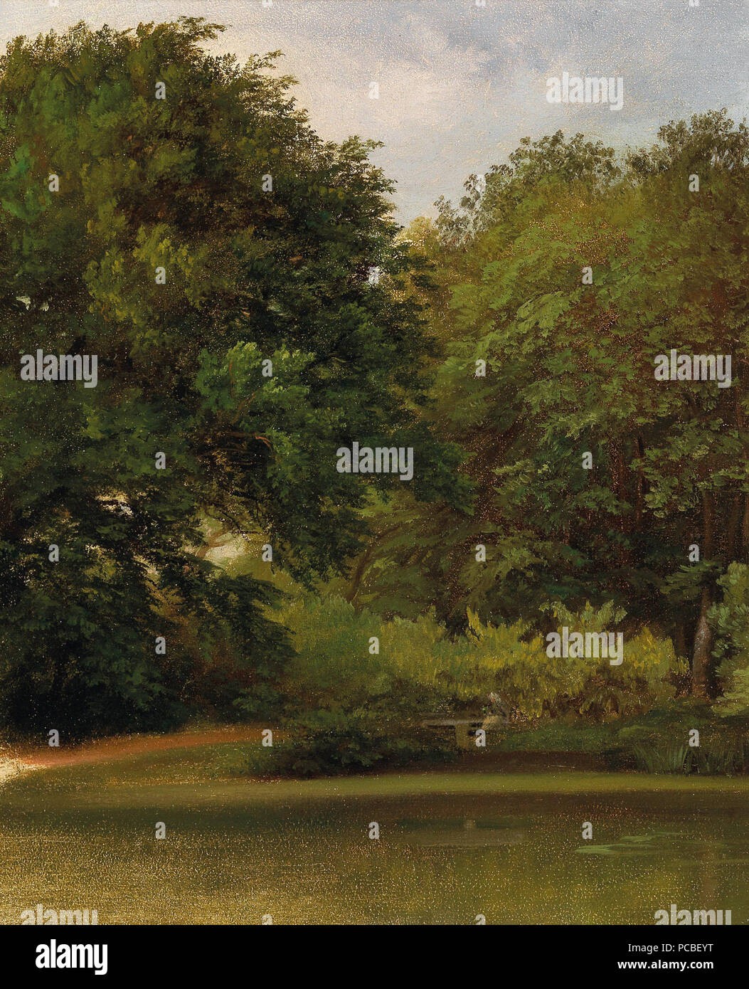 37 Friedrich Loos - Group of Trees in the Park Stock Photo - Alamy