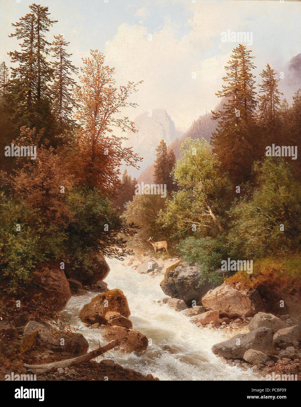 17 Carl Hasch - Motif of the Ramsau near Lofer Stock Photo - Alamy