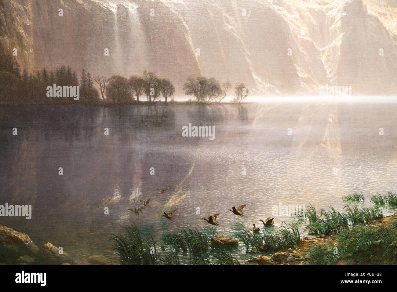 Painting art museum albert bierstadt among the sierra nevada hi-res ...