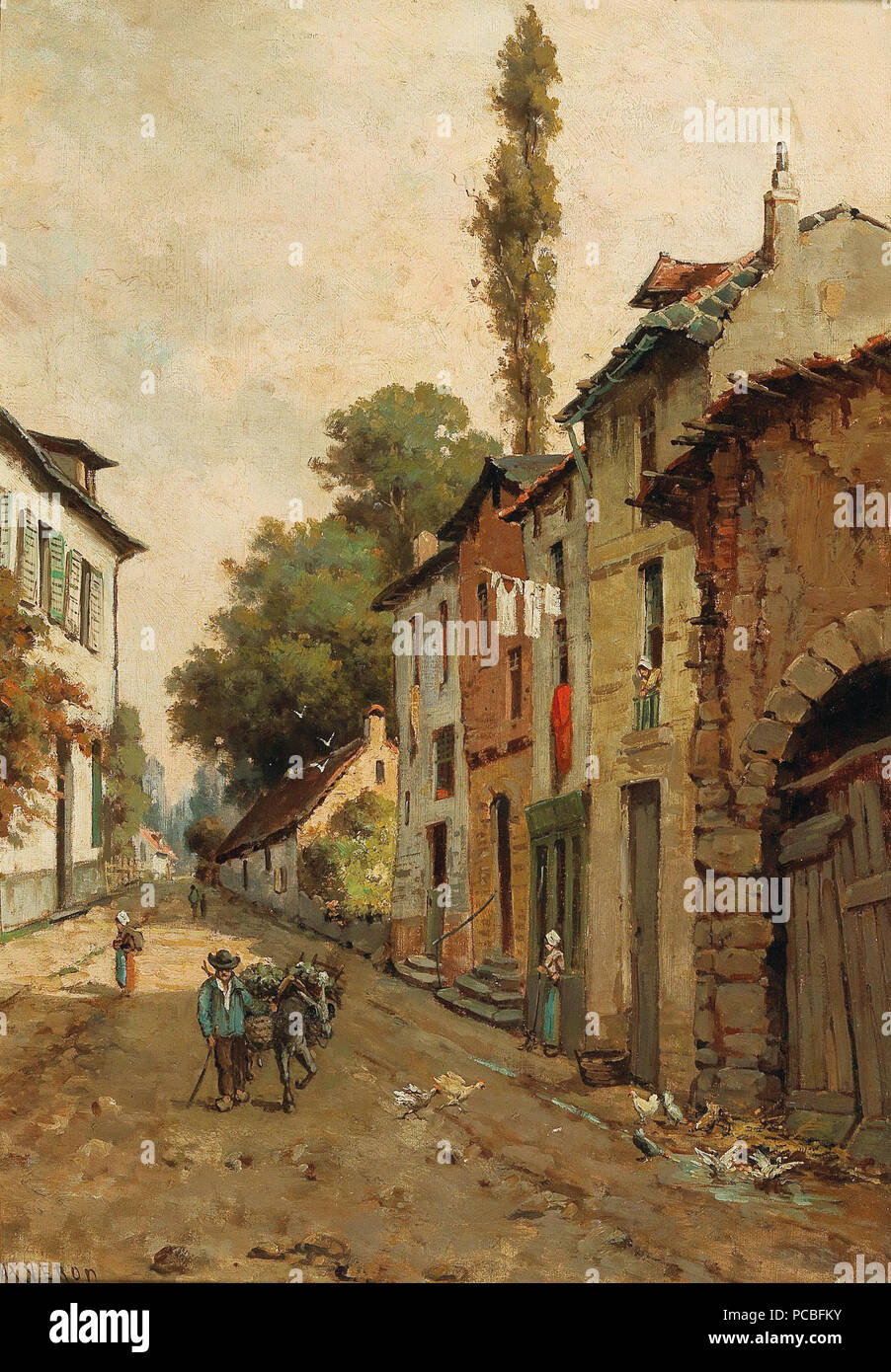 6 Alexandre René Veron - Street Scene Stock Photo - Alamy