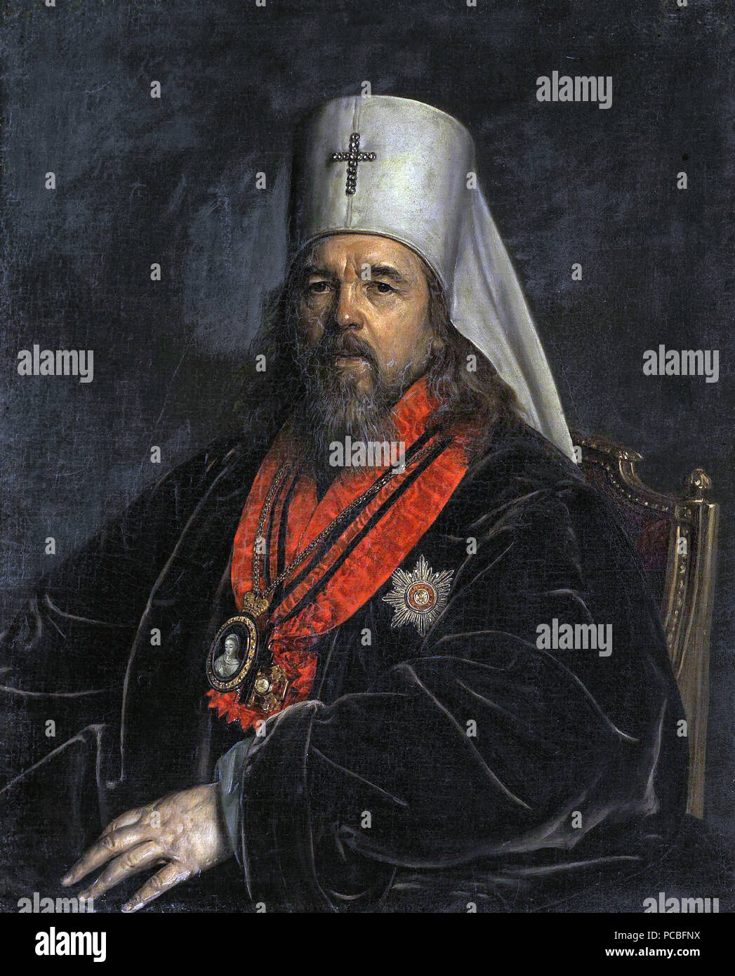 496 Portrait of Metropolitan Seraphim (Stefan Vasilievich Glagolevsky ...