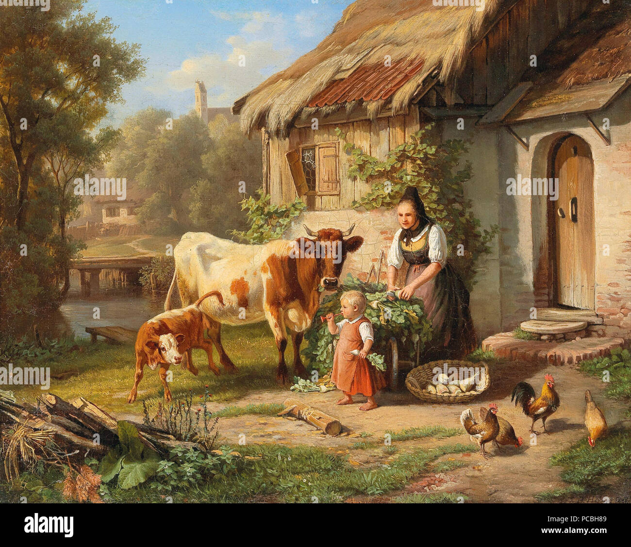 49 Johann Baptist Hofner - Idyllic Rural Scene Stock Photo - Alamy