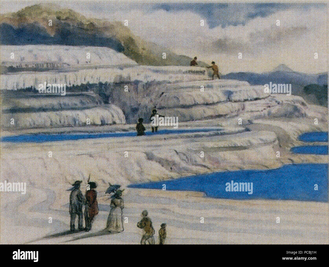 94 William Fox - Te Taratara Rotomahana (View of the Pink Terrace Stock ...