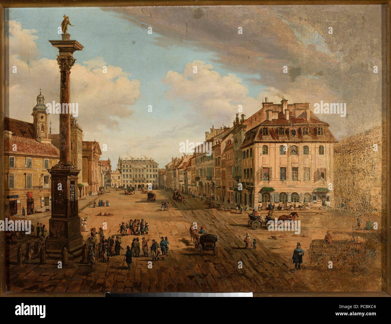 4 Autor nieznany (malarz polski), Widok z Placu Zamkowego na Krakowskie ...