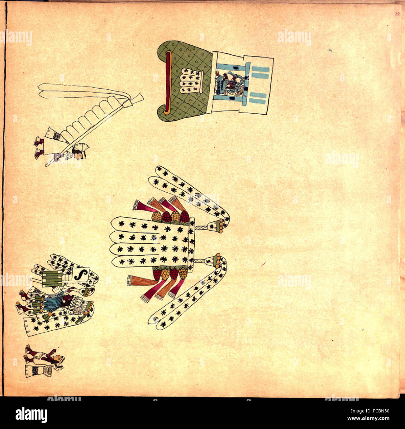 14 Codex Borbonicus (p. 32 Stock Photo - Alamy