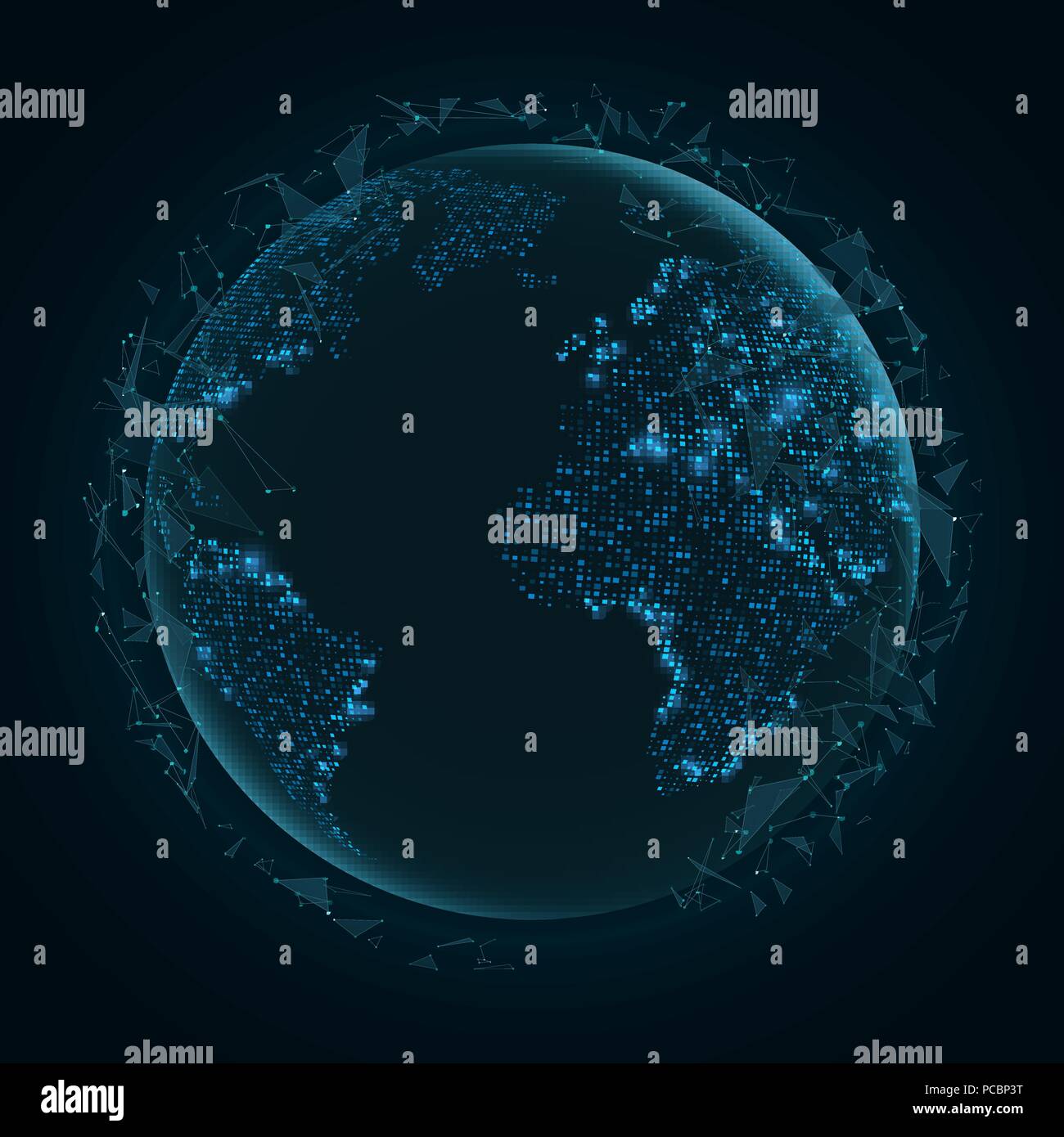 World map lights hi-res stock photography and images - Alamy