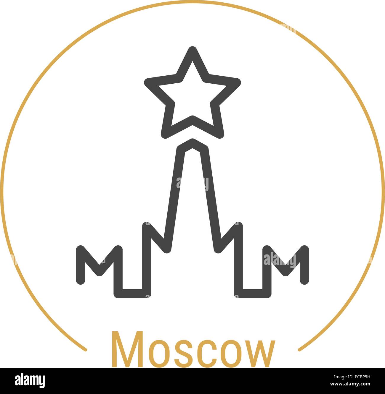 Moscow russia gold Stock Vector Images - Alamy