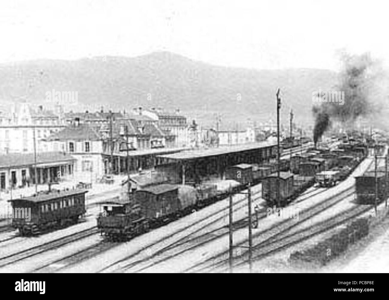 22 Gare de Delémont 1897 Stock Photo - Alamy