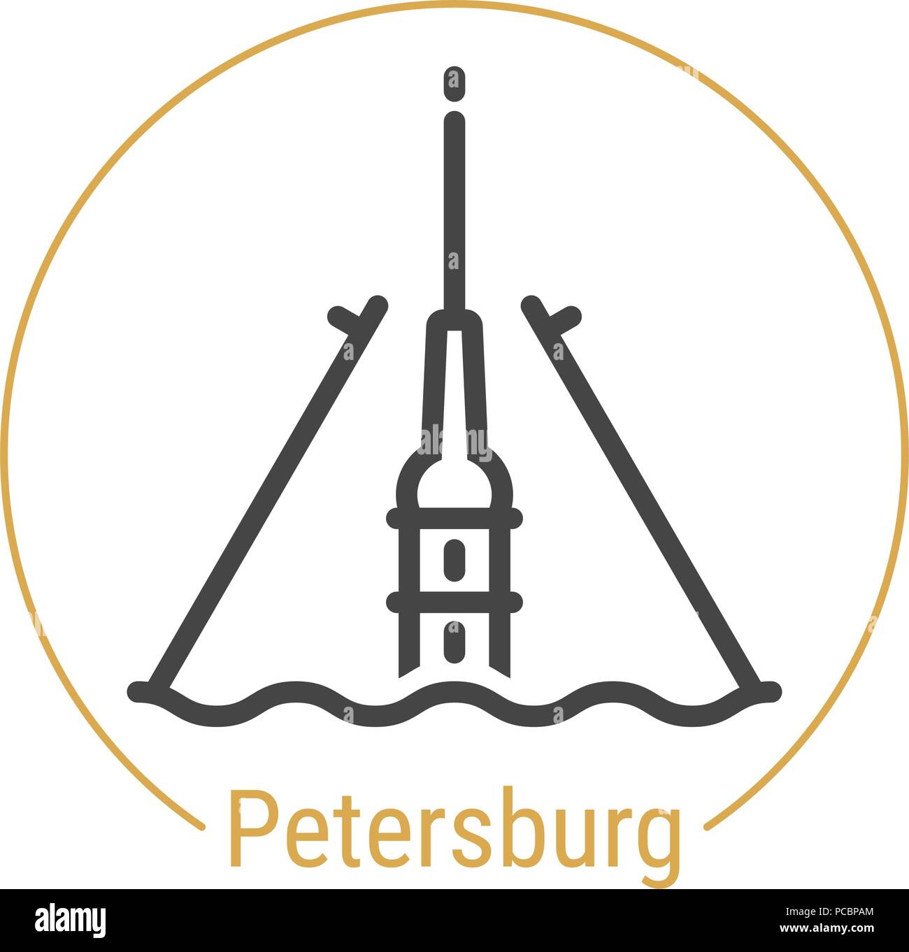 St petersburg landmark peter Stock Vector Images - Alamy