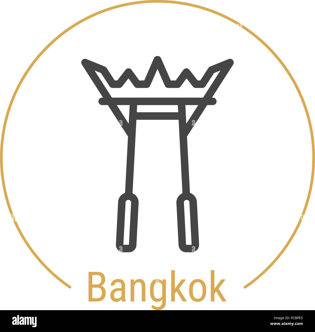 Bangkok, Thailand Vector Line Icon Stock Vector Image & Art - Alamy