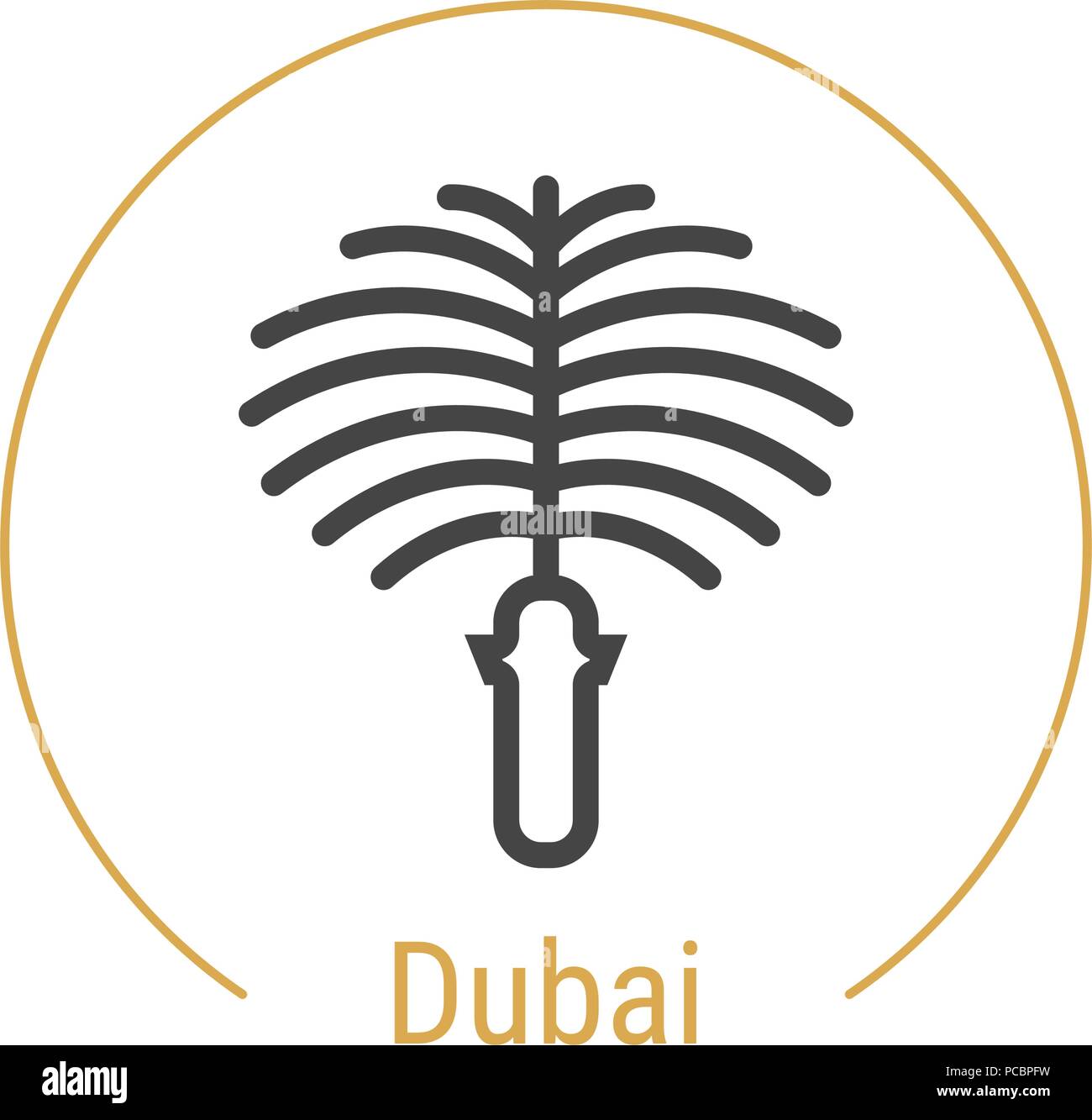 Dubai, United Arab Emirates Vector Line Icon Stock Vector Image & Art ...