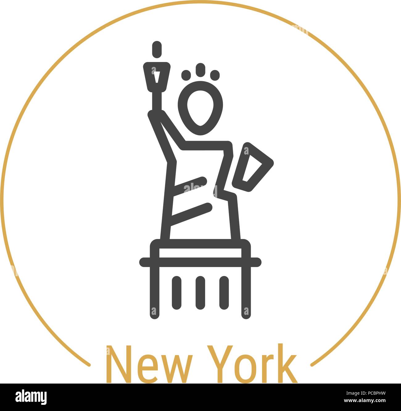 New York, United States Vector Line Icon Stock Vector Image & Art - Alamy