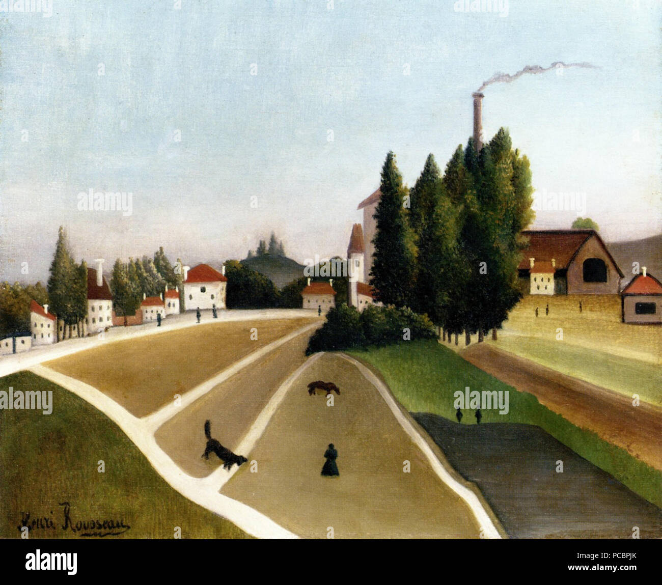 24 Henri Rousseau - Landscape with Factory Stock Photo - Alamy
