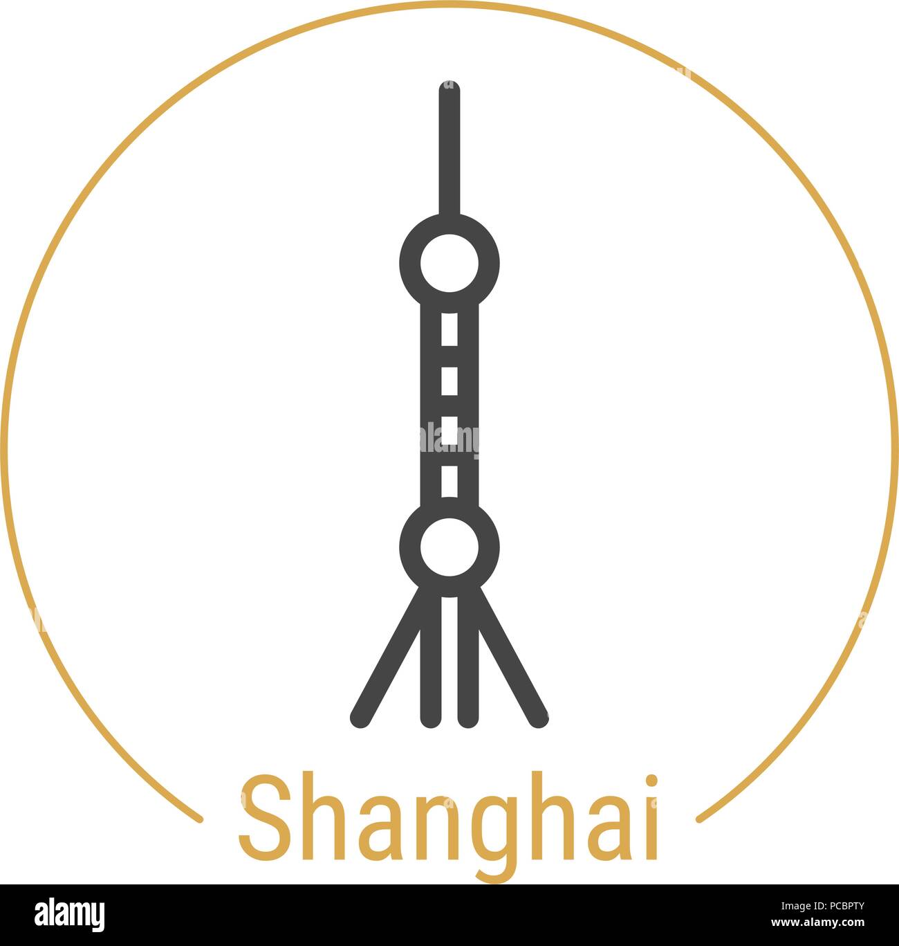 Shanghai, China Vector Line Icon Stock Vector Image & Art - Alamy