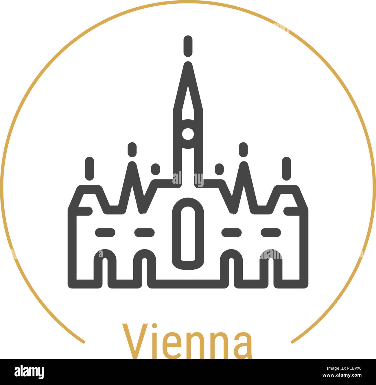 Vienna, Austria Vector Line Icon Stock Vector Image & Art - Alamy