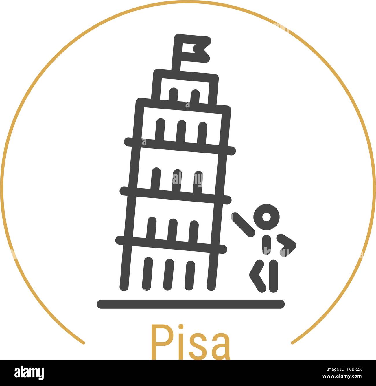 Pisa outline Stock Vector Images - Alamy