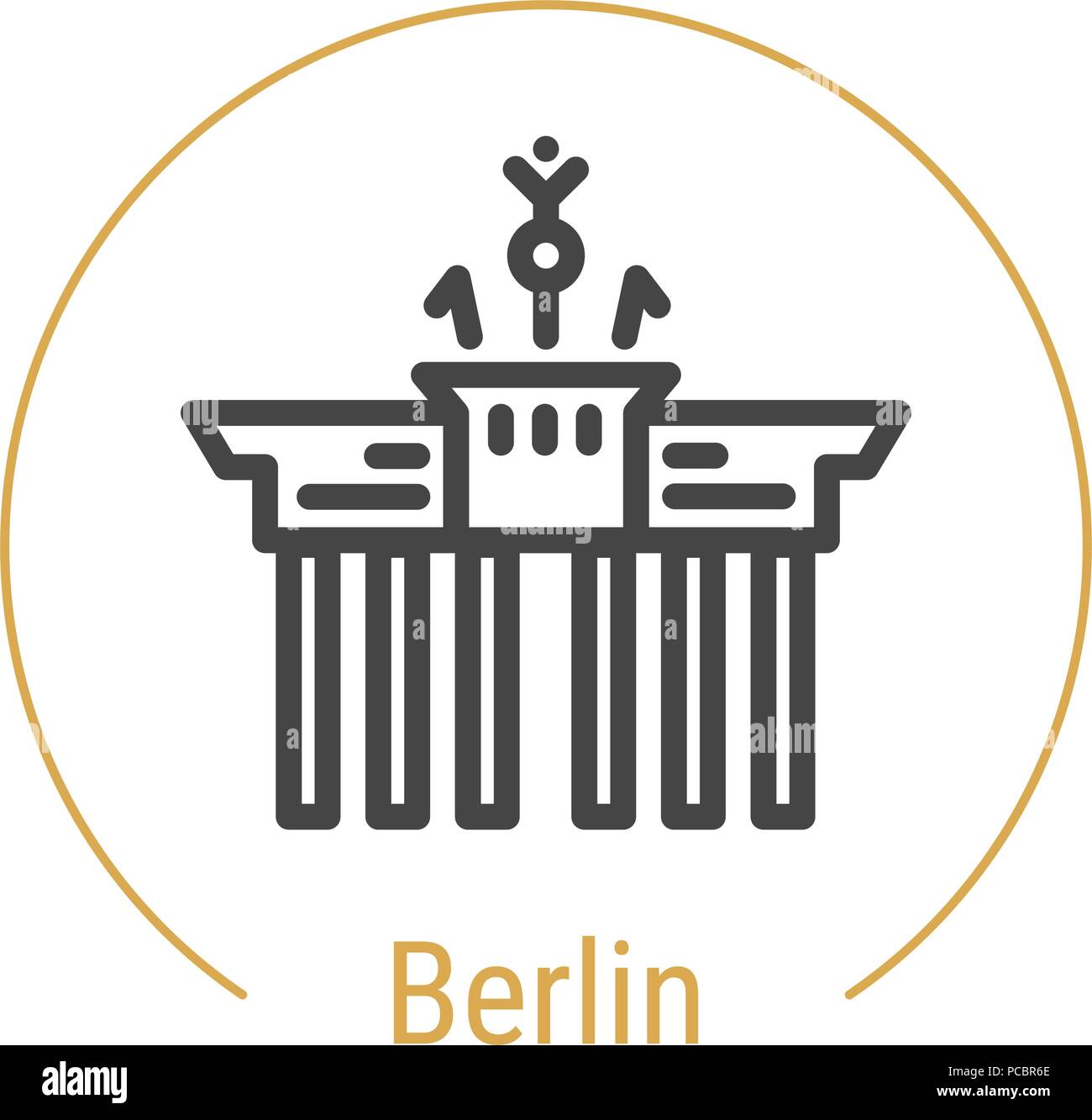 Brandenburg gate of berlin Stock Vector Images - Alamy