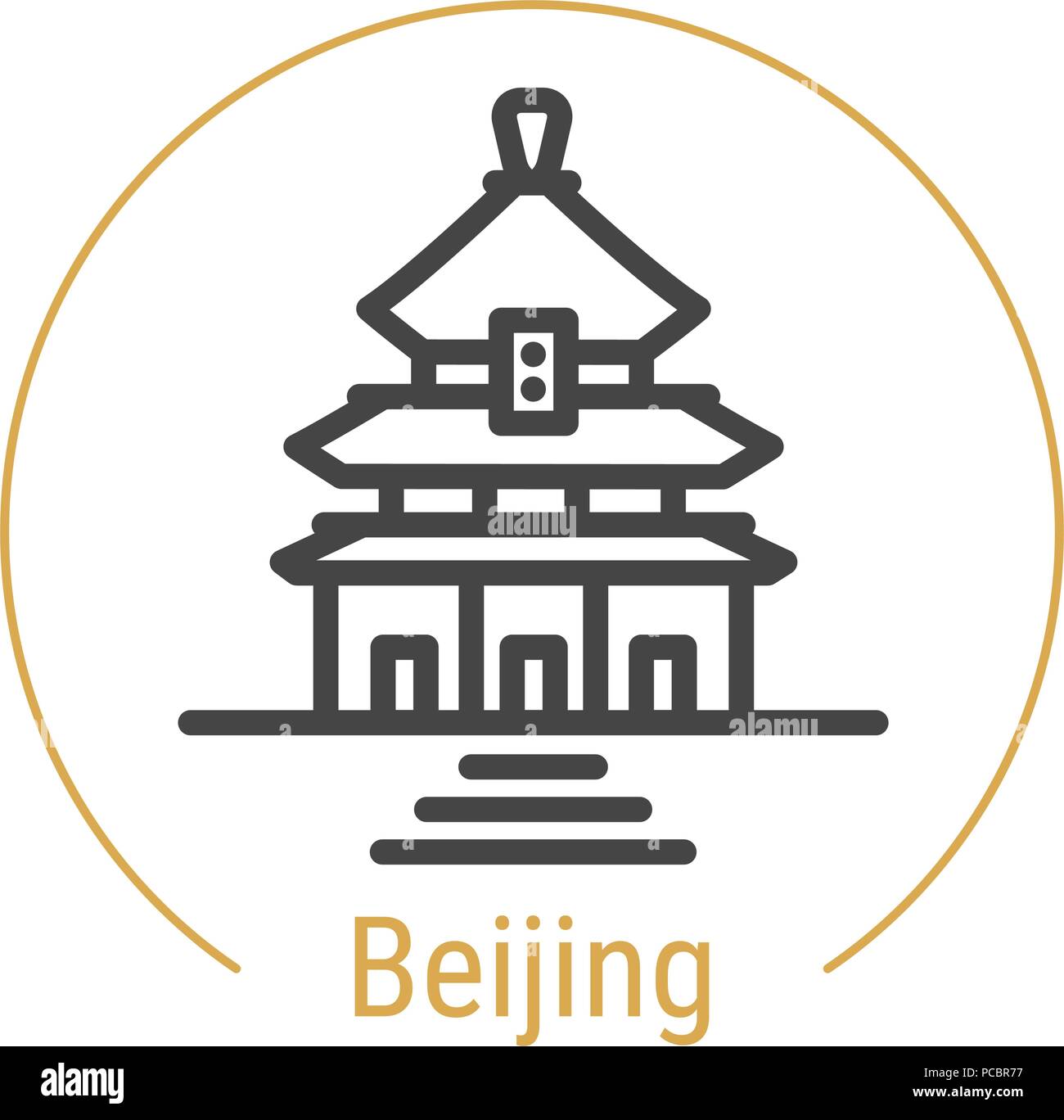 Beijing, China Vector Line Icon Stock Vector Image & Art - Alamy