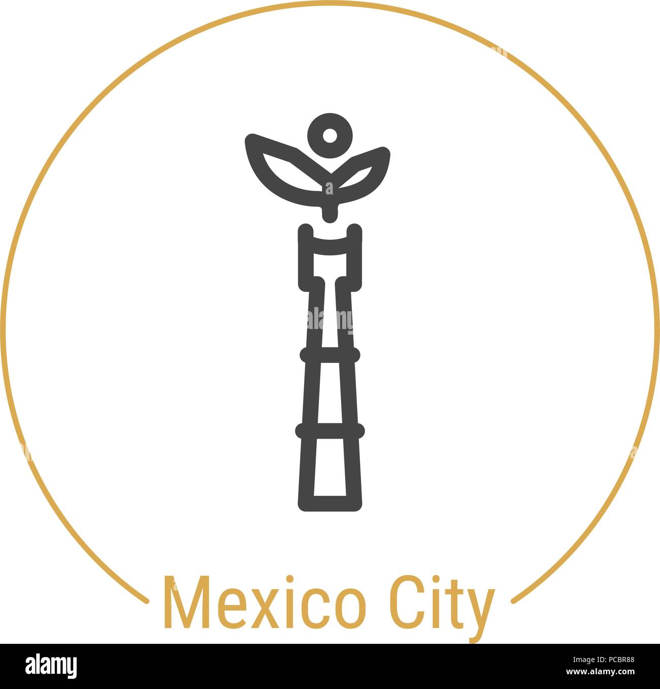 Mexico City, Mexico Vector Line Icon Stock Vector Image & Art - Alamy