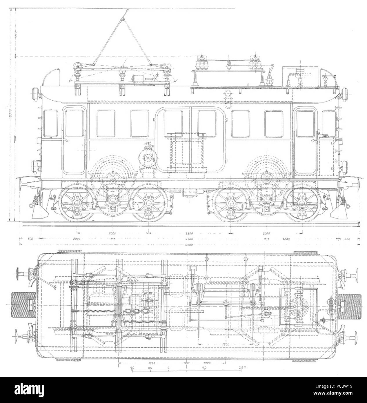 Technical drawing of steam locomotive hi-res stock photography and ...