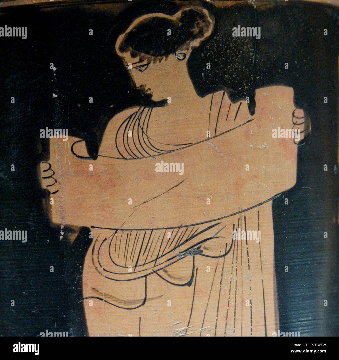 40 Musa reading a volumen (scroll)-cropped-2 Stock Photo - Alamy