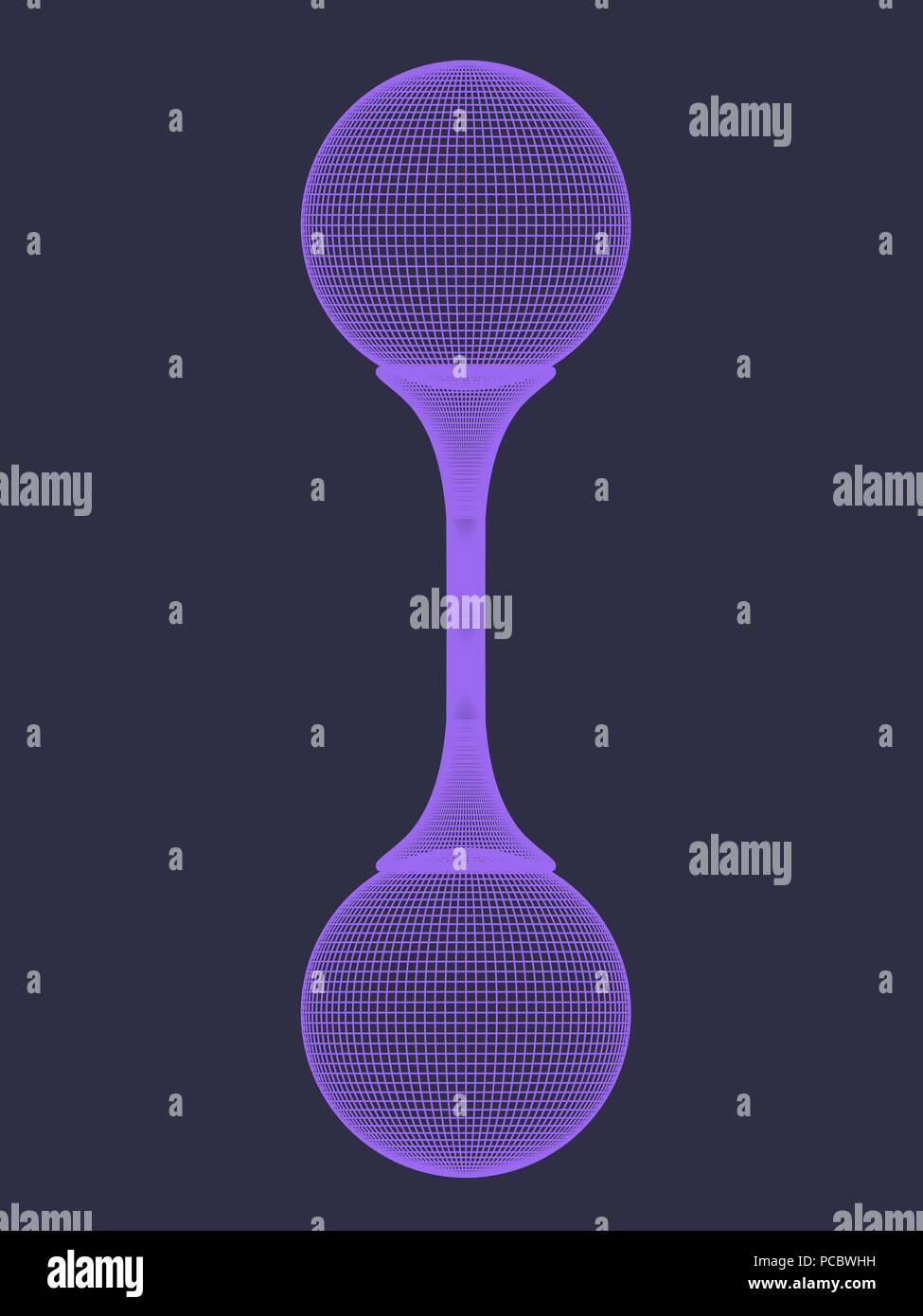 Hydrogen Molecule Chemical, 3D Illustration, Wireframed Stock Photo - Alamy