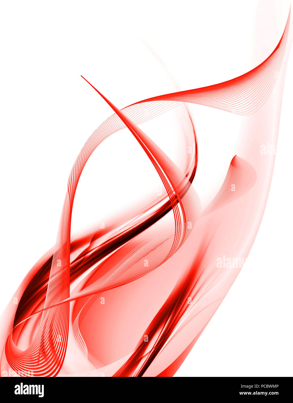 Red Abstract Flame On White Background Stock Photo - Alamy