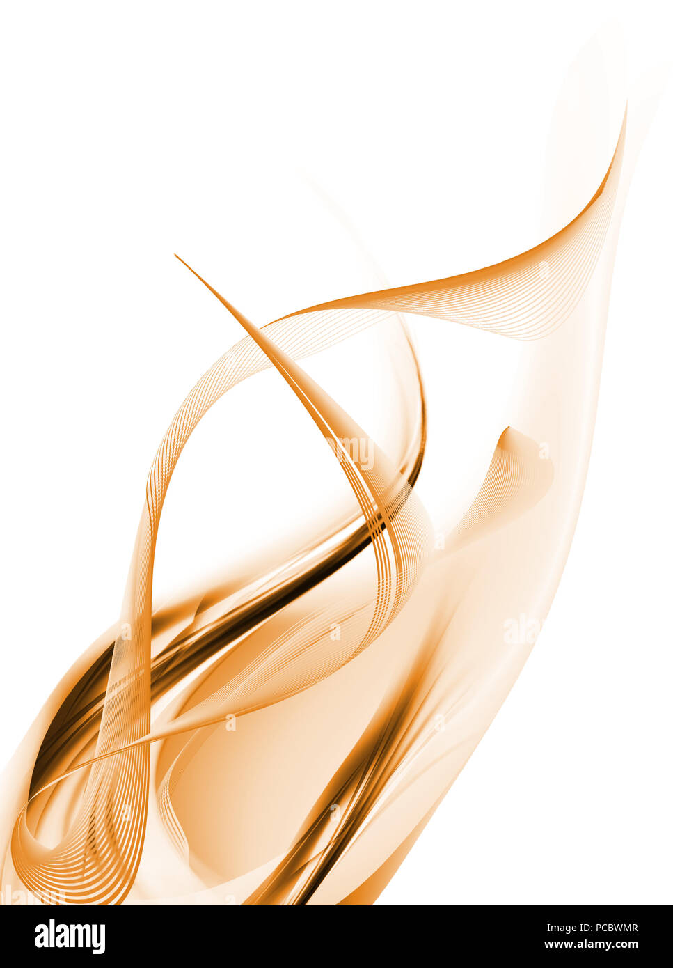 Orange Abstract Flame On White Background Stock Photo - Alamy