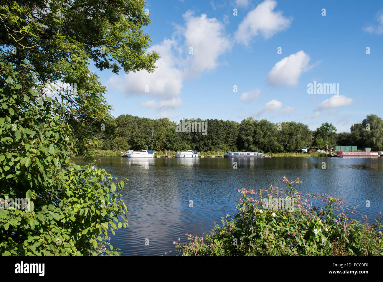 A sunny summer day on the River Trent from Holme Pierrepont Country ...