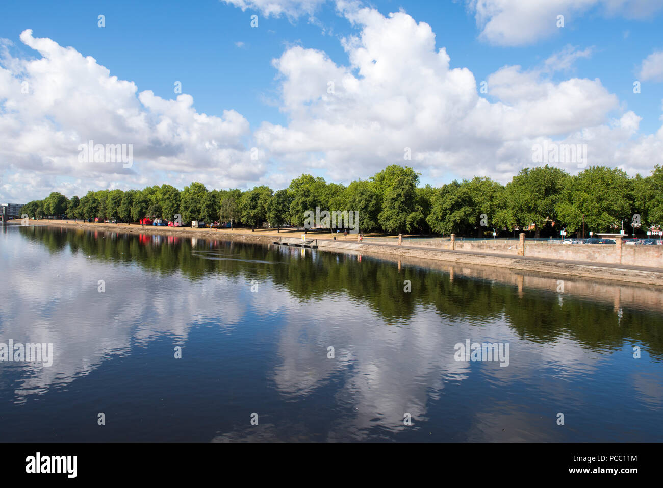 Sunny Summer Day at Victoria Embankment in Nottingham, Nottinghamshire ...