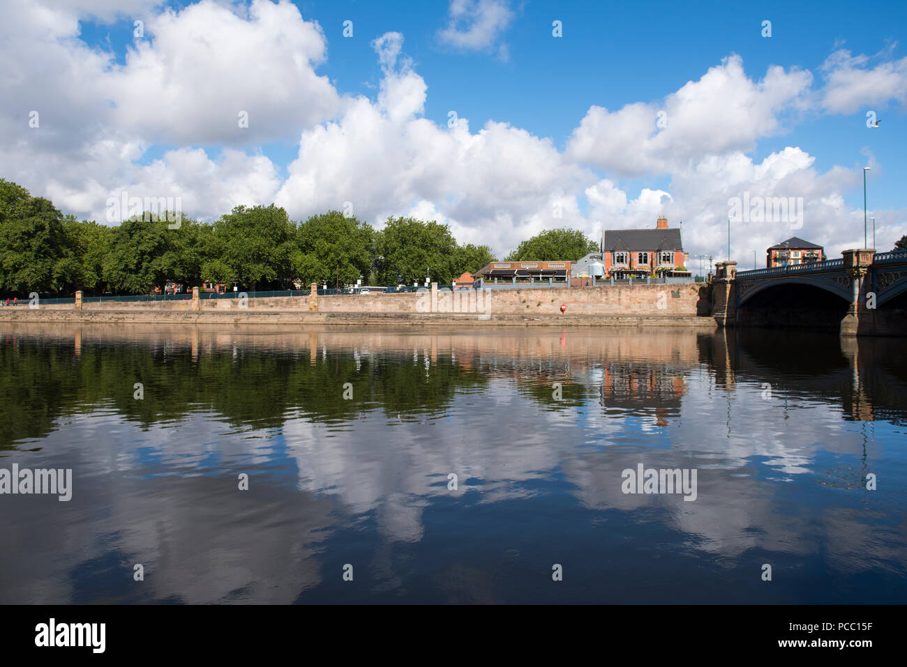 Sunny Summer Day at Victoria Embankment in Nottingham, Nottinghamshire ...
