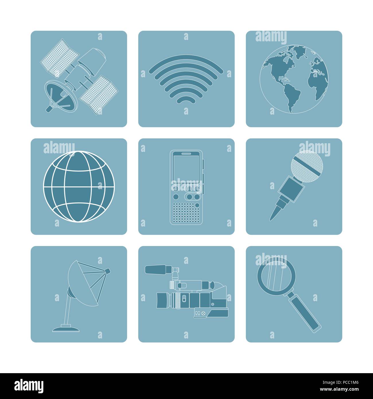 Set of journalism devices icons Stock Vector Image & Art - Alamy