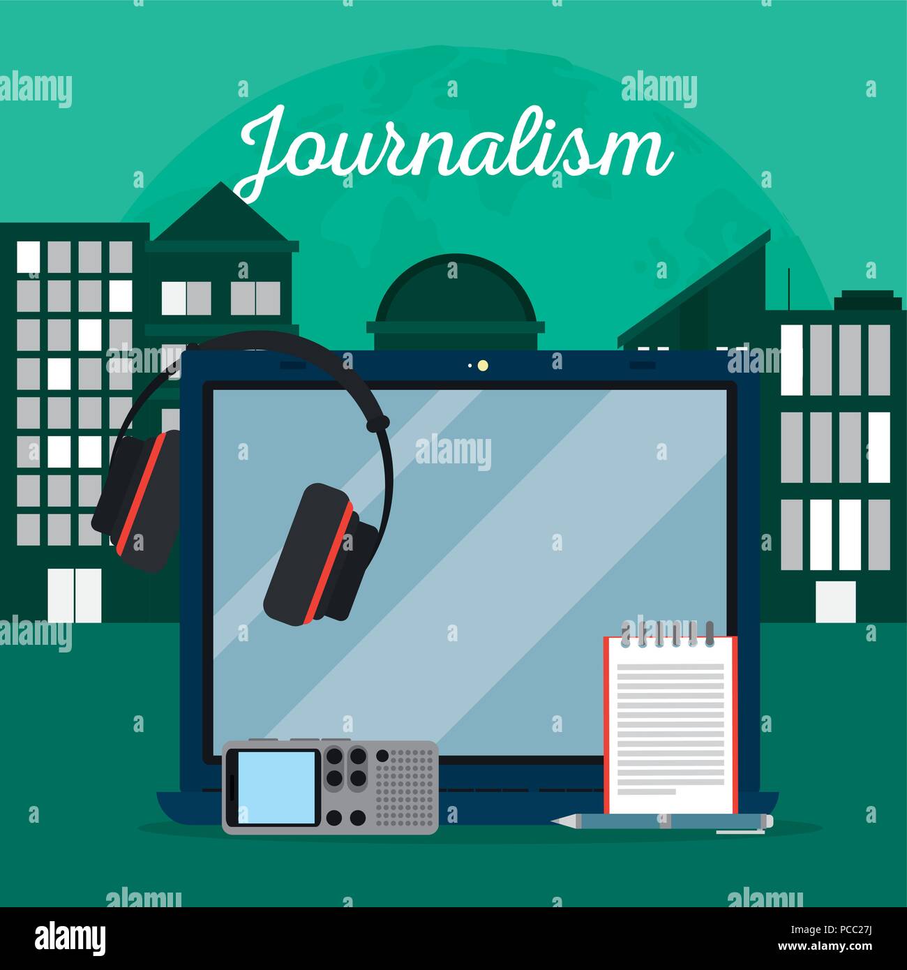 Newspaper reporter vintage Stock Vector Images - Alamy