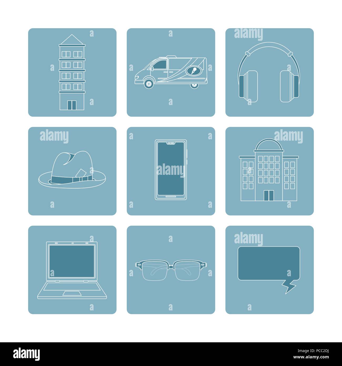 Set of journalism icons Stock Vector Image & Art - Alamy