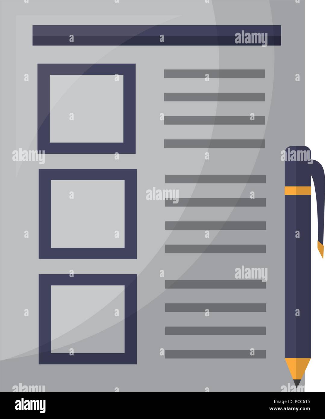 checklist with pen icon vector illustration design Stock Vector Image ...