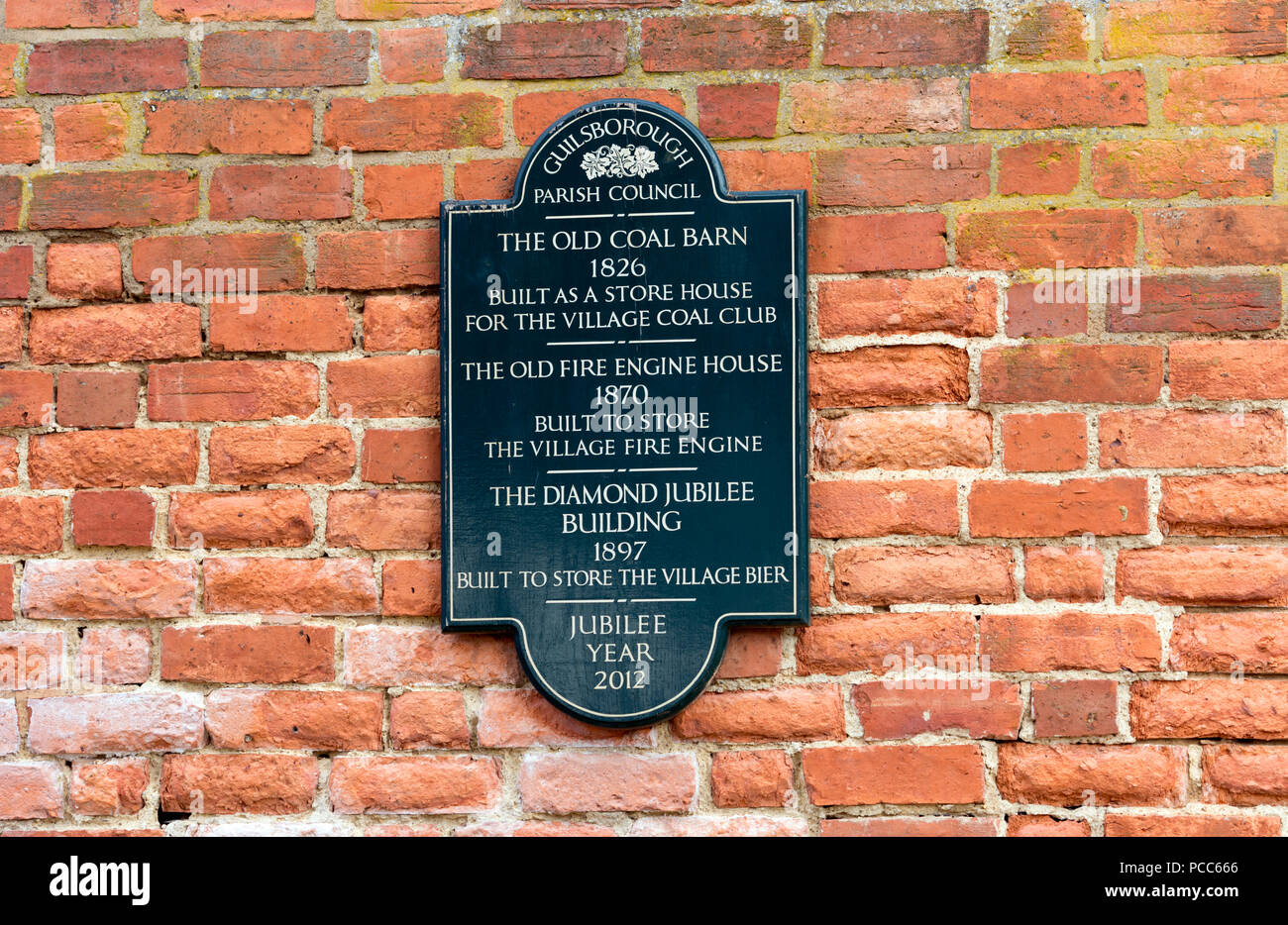 The Old Coal Barn and Fire Engine House sign, Guilsborough ...
