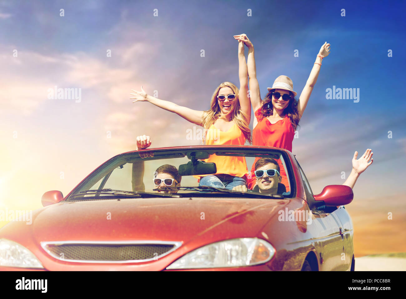 Family road trip convertible hi-res stock photography and images - Alamy