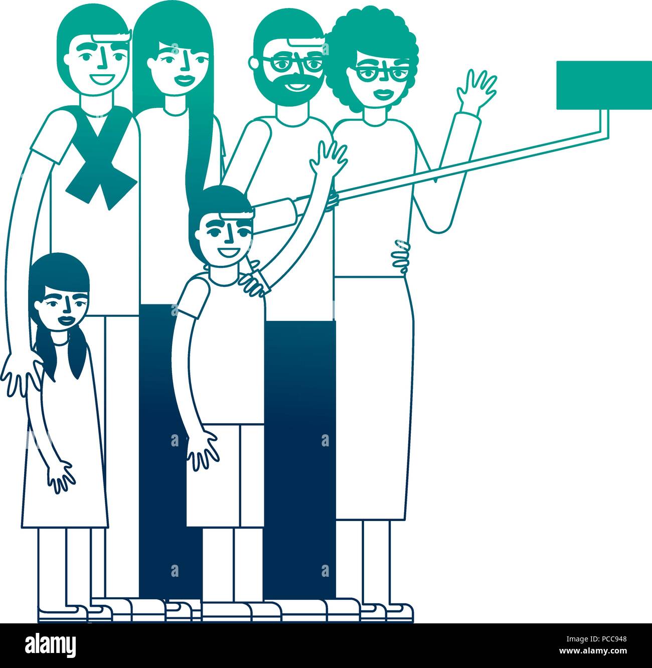 group of family members characters vector illustration design Stock ...