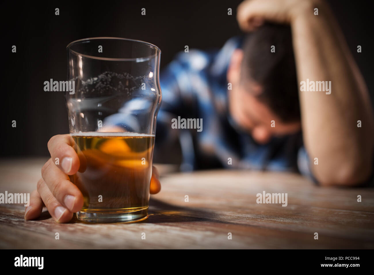 Drunk man glass alcohol hi-res stock photography and images - Alamy