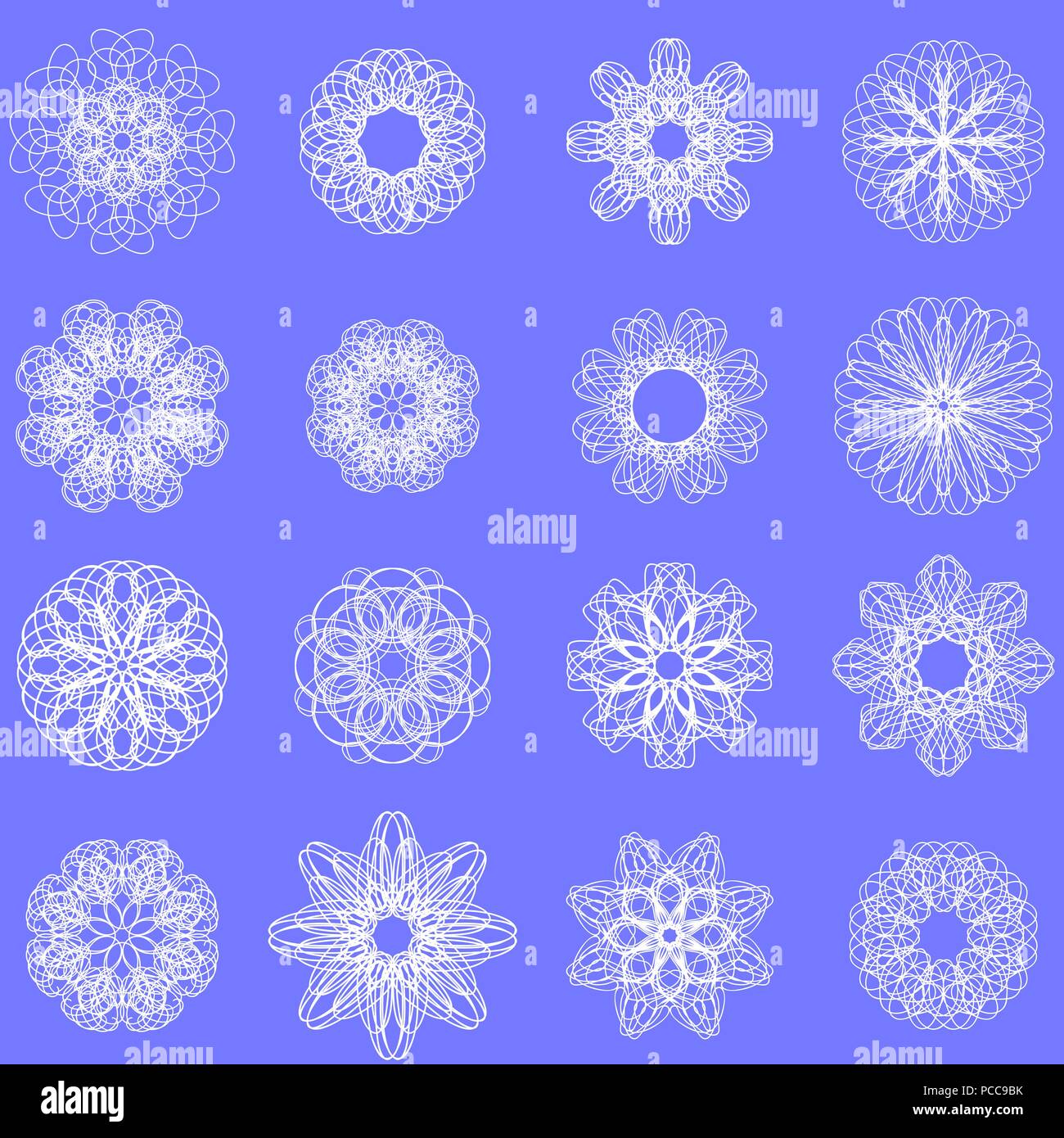 Guilloche snowflake Stock Vector Images - Alamy