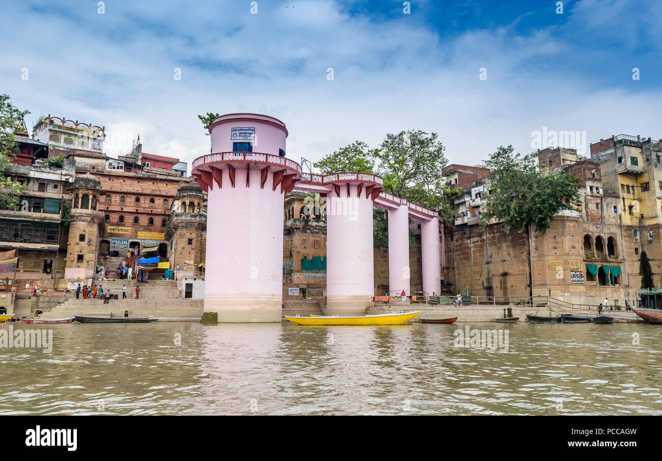Manikarnika Ghat is one of the holiest among the sacred riverfronts ...