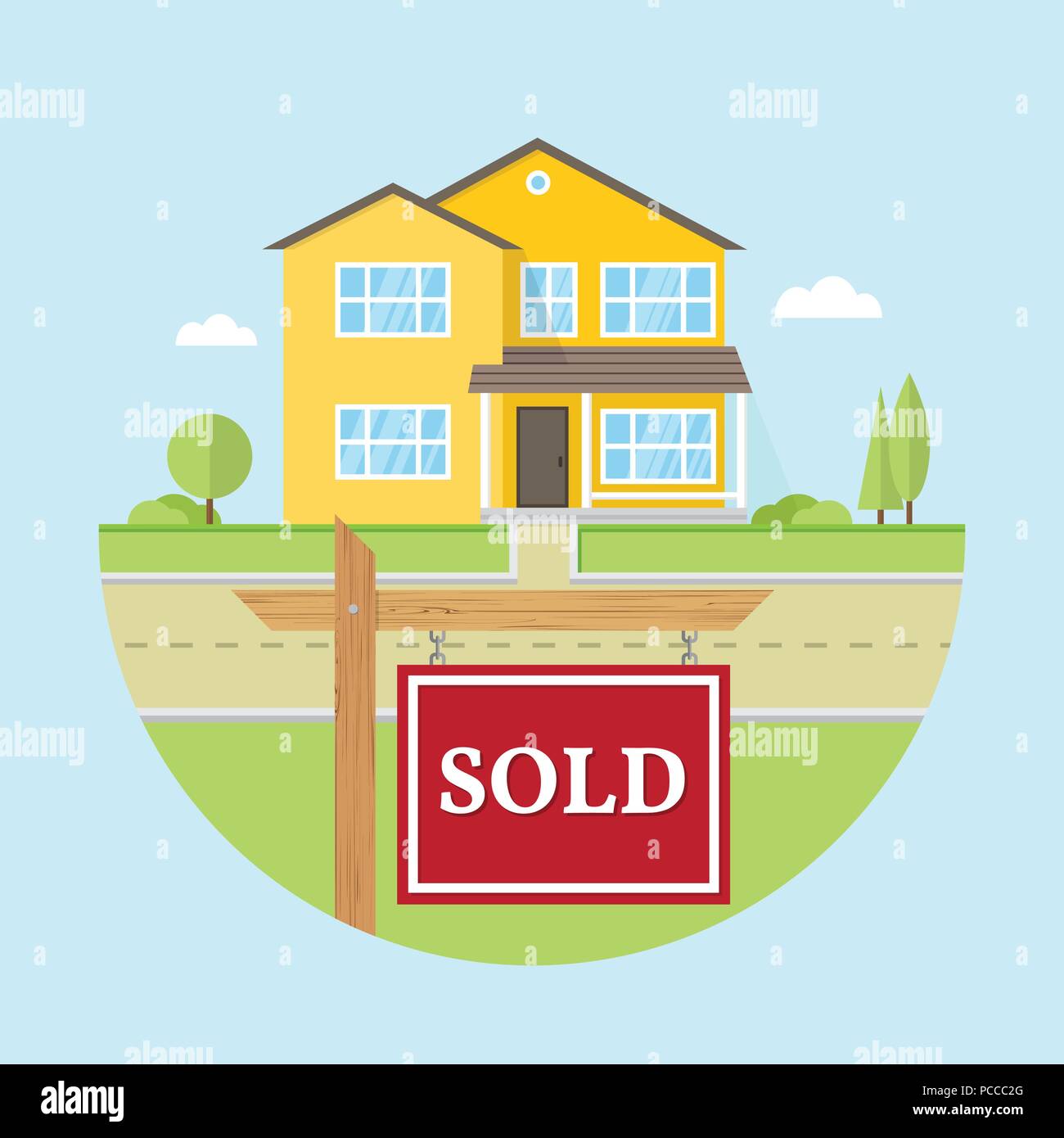 Sold home Stock Vector Images - Alamy